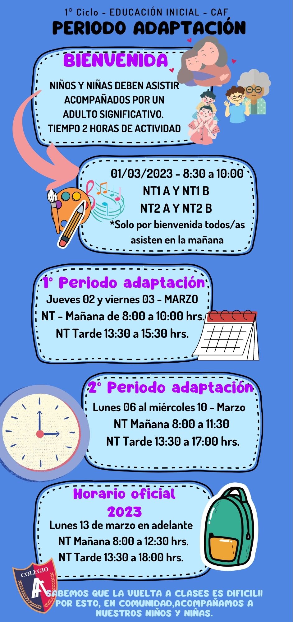 Período de Adaptación NT1 y NT2 – Colegio Alejandro Flores